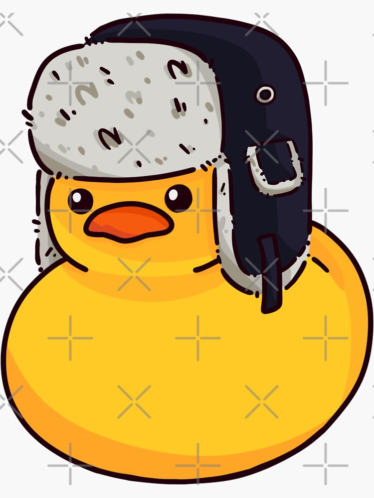 "trapper rubber duck" Sticker for Sale by jenna-art-hong | Redbubble