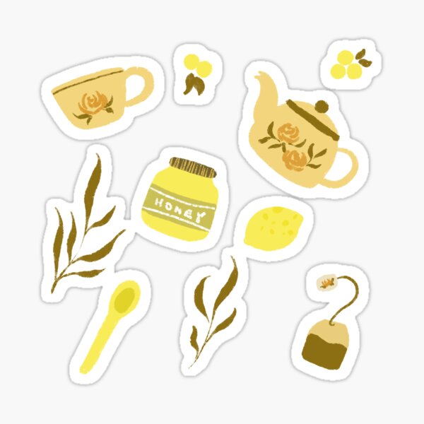 "Sweet Lemon tea illustration" Sticker for Sale by pinkyfish1010 ...