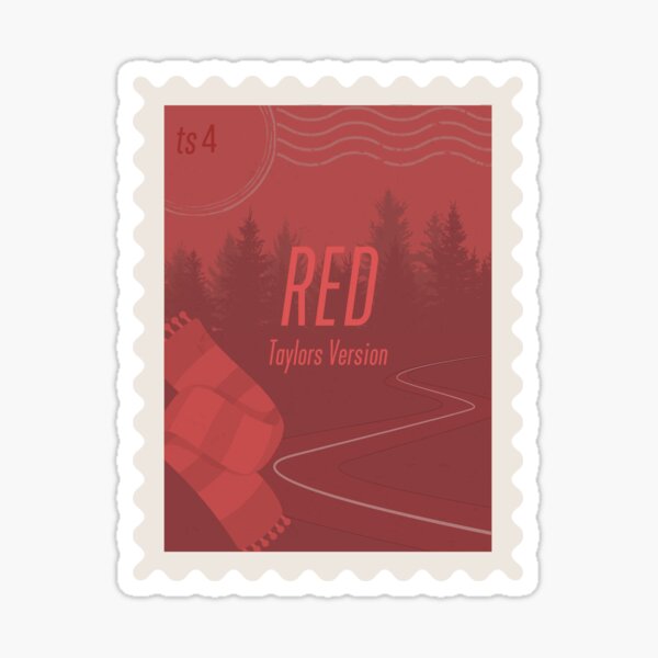 "Red (Taylor's Version): Stamp Sticker" Sticker for Sale by ...