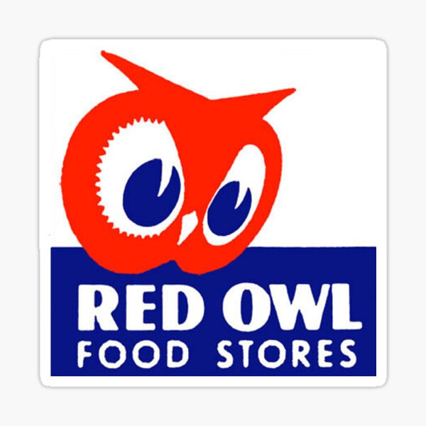 "Red Owl Supermarkets Logo" Sticker for Sale by cadburyyy | Redbubble