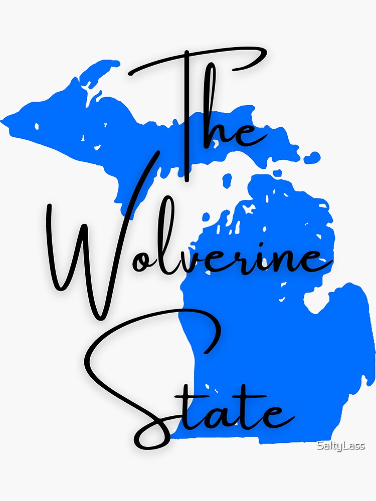 "Michigan | The Wolverine State | State Nicknames Series" Sticker for ...