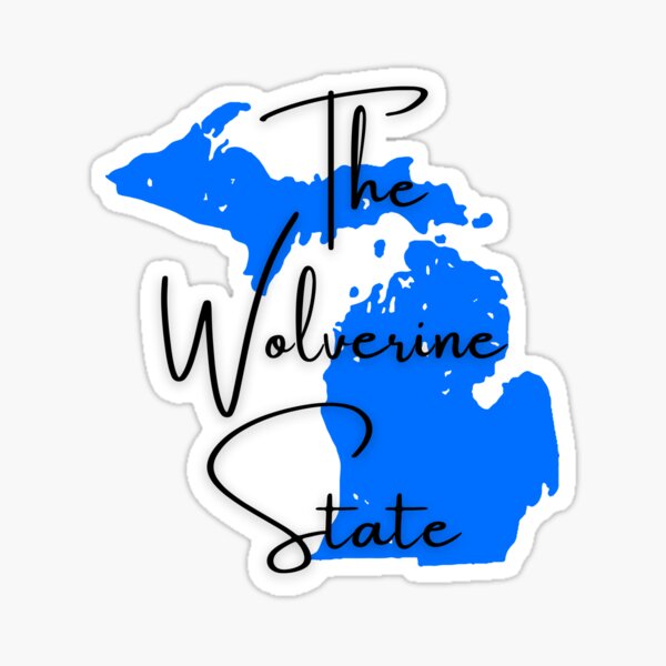 "Michigan | The Wolverine State | State Nicknames Series" Sticker for ...