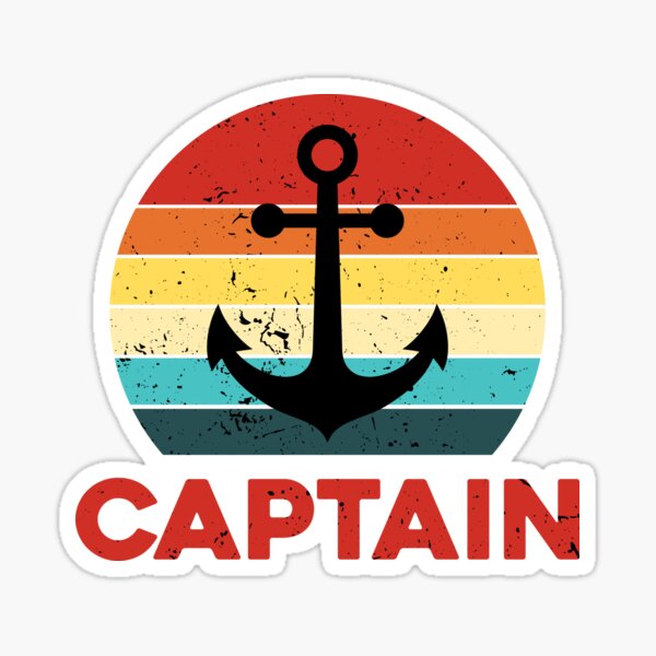 "Retro Ship Captain Vintage " Sticker for Sale by NestaReign | Redbubble