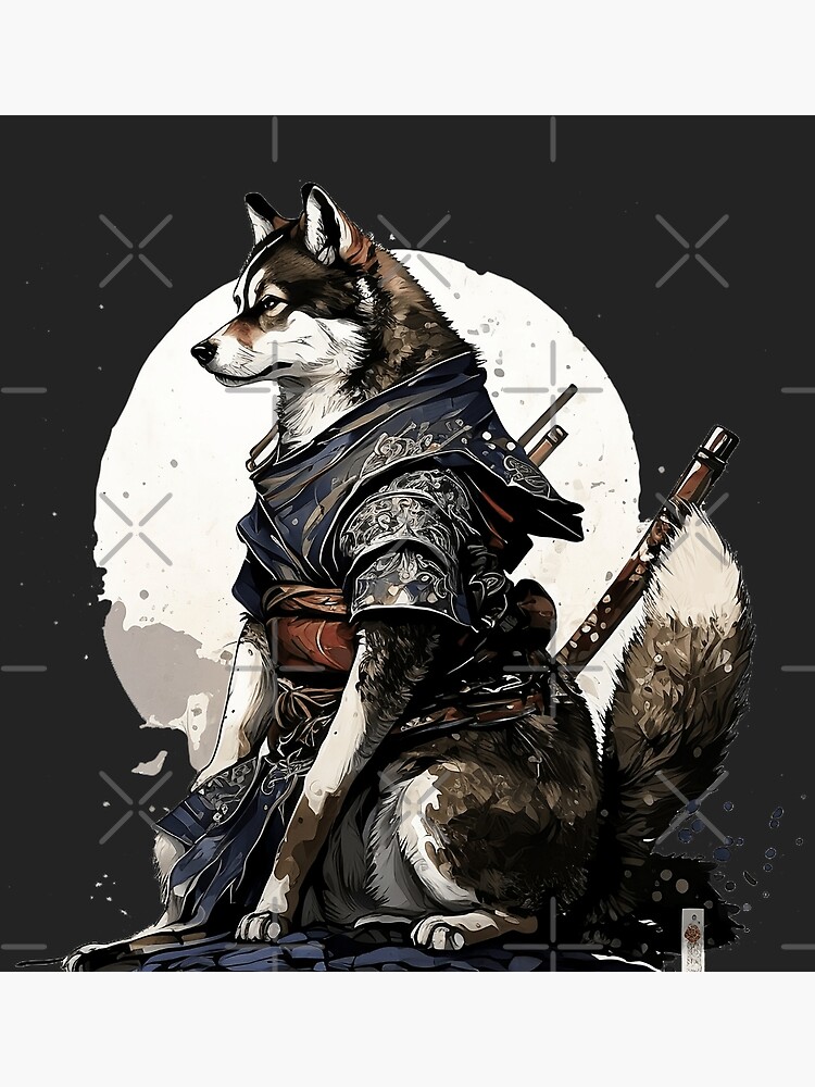 "Alaskan Malamute Japanese Samurai Assassin" Poster for Sale by Crinkl ...