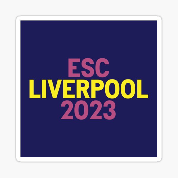 "ESC Liverpool 2023 - Blue version" Sticker for Sale by aguyfromspain ...