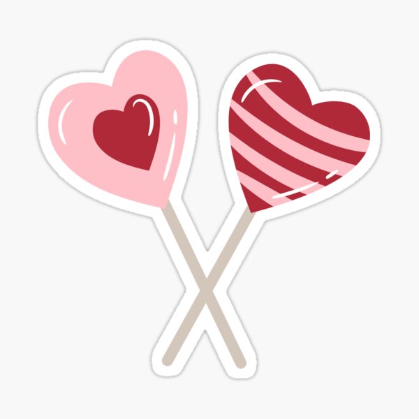 "Heart Lolly Sticker" Sticker for Sale by winsaymen | Redbubble