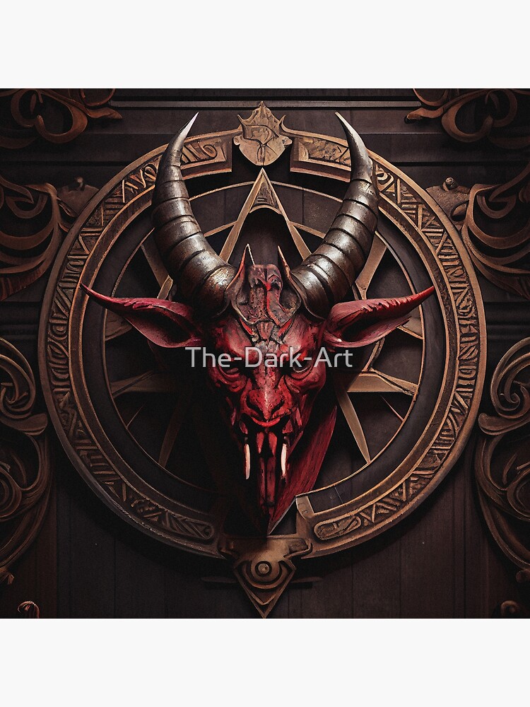 "Satanic Evil Stickers of Satan the Devil." Poster for Sale by The-Dark ...