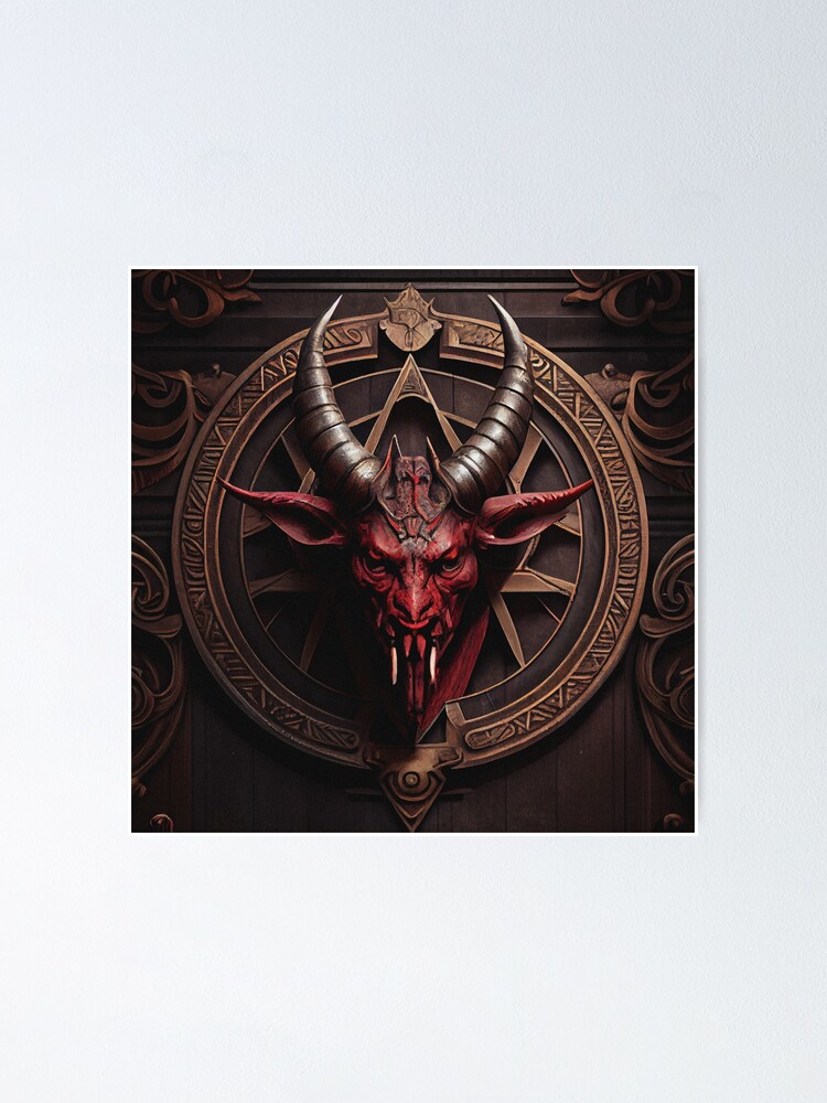 "Satanic Evil Stickers of Satan the Devil." Poster for Sale by The-Dark ...