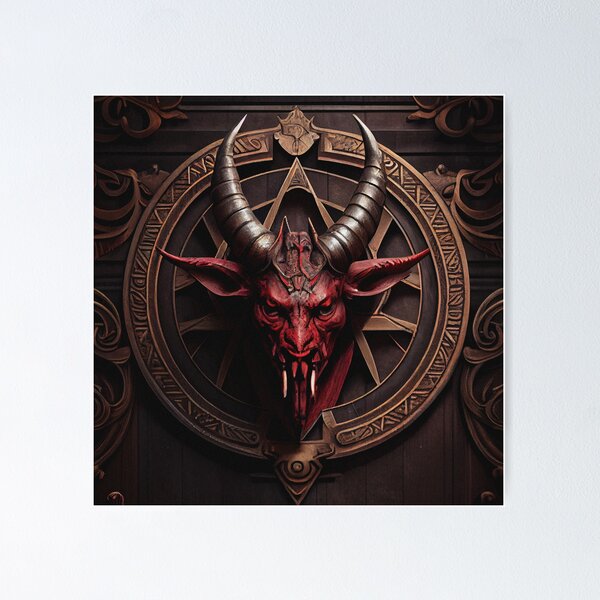 "Satanic Evil Stickers of Satan the Devil." Poster for Sale by The-Dark ...