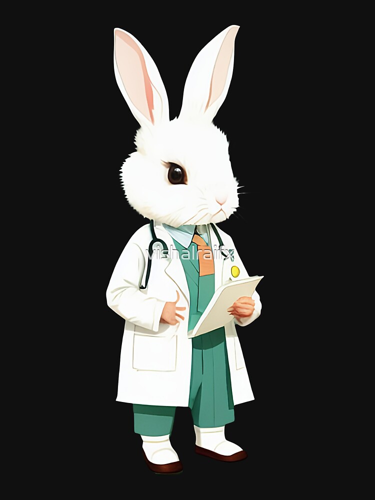 "Cute baby doctor rabbit illustration 3" T-shirt for Sale by ...