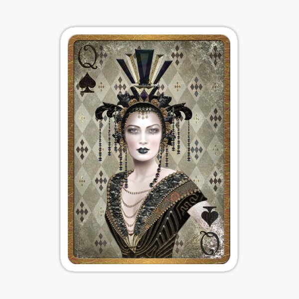 "Queen of spades by Maxine Gadd " Sticker for Sale by Maxine Gadd ...