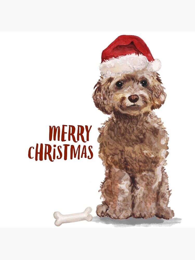 "Cockapoo - Merry Christmas" Poster by kkbedard | Redbubble