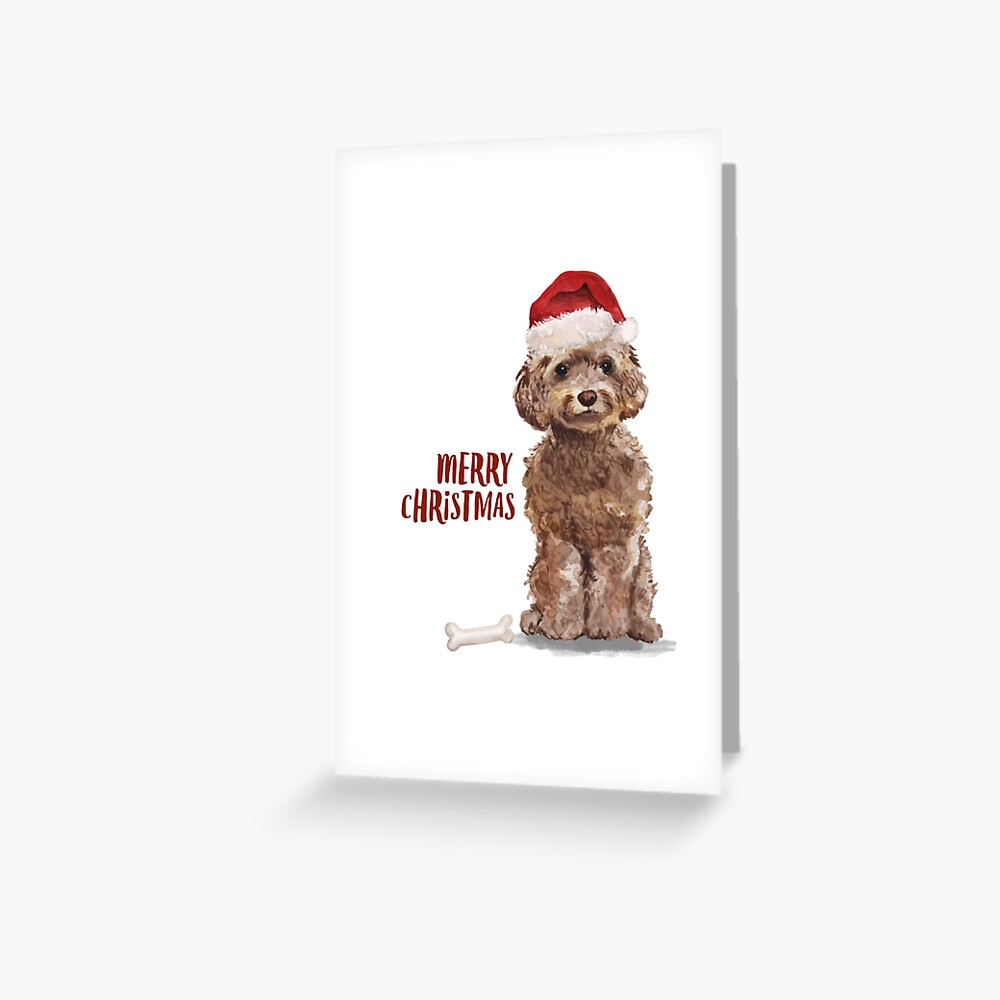 "Cockapoo - Merry Christmas" Greeting Card for Sale by kkbedard | Redbubble