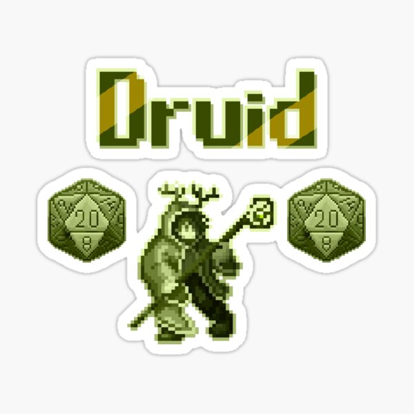 "Pixel Druid" Sticker for Sale by The-Heards | Redbubble