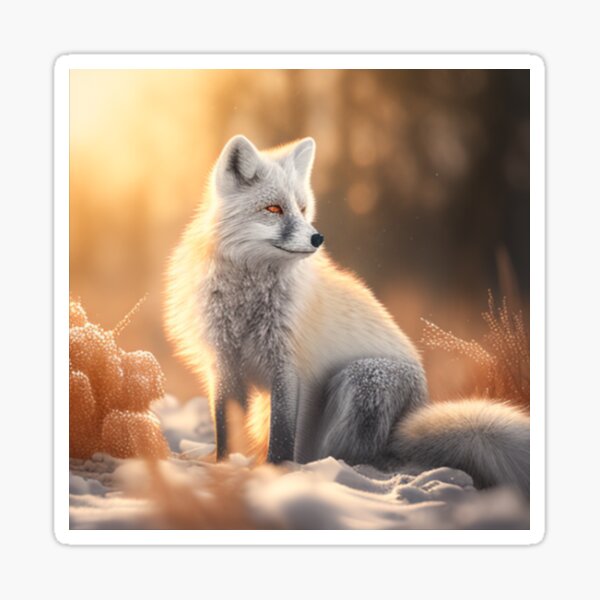 "Snow fox forest nature gift" Sticker for Sale by TheGloriousJoey ...