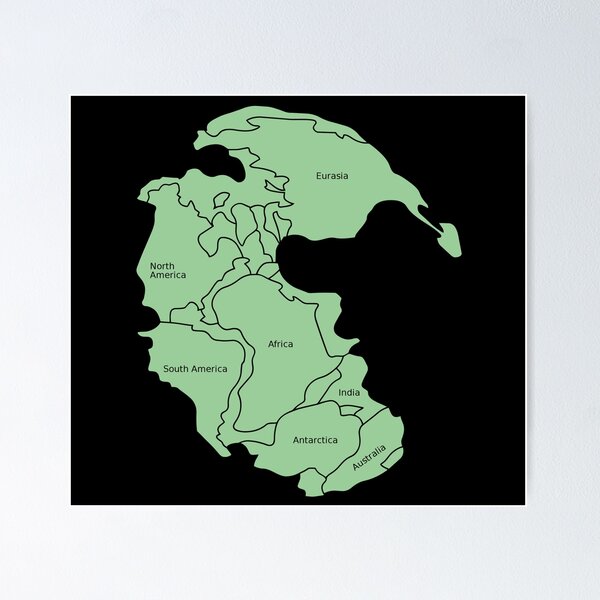 Póster for Sale con la obra «Mapa de Pangea Reunite Vintage 2023» de ...