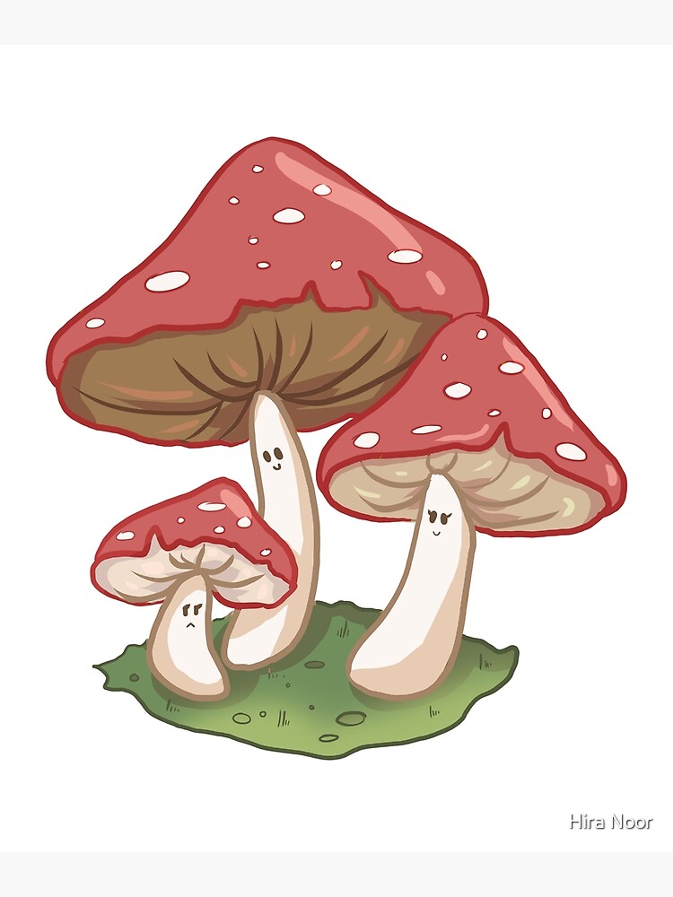 "Mushroom Pattern Cute Cottagecore Aesthetic Mycology Fungi" Greeting ...