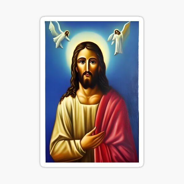"Jesus christ and Angels" Sticker for Sale by theboy2017 | Redbubble