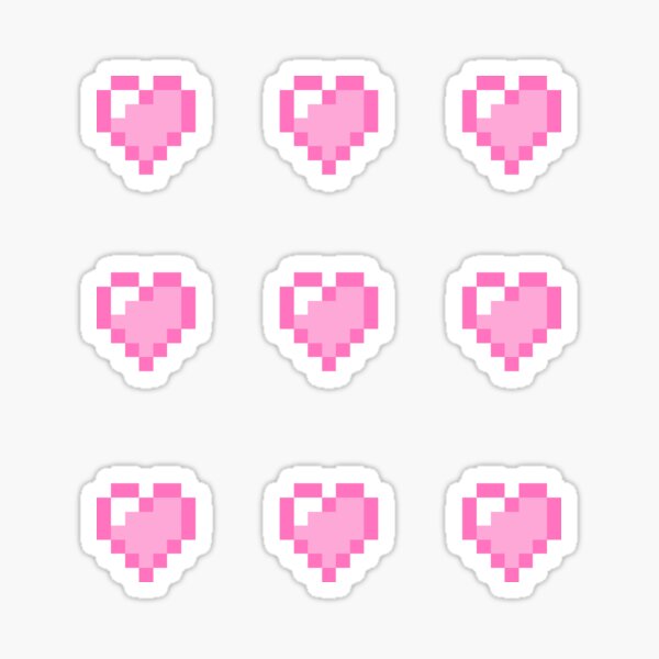 "Pastel Pink Pixel Heart 9 Value Pack (Valentine's Day Special Gift ...