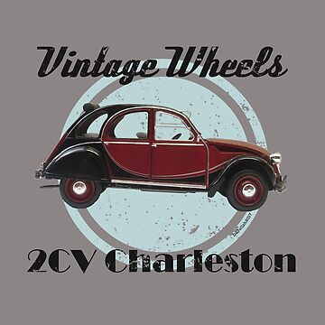 "Vintage Wheels - 2CV Charleston" Sticker for Sale by DaJellah | Redbubble