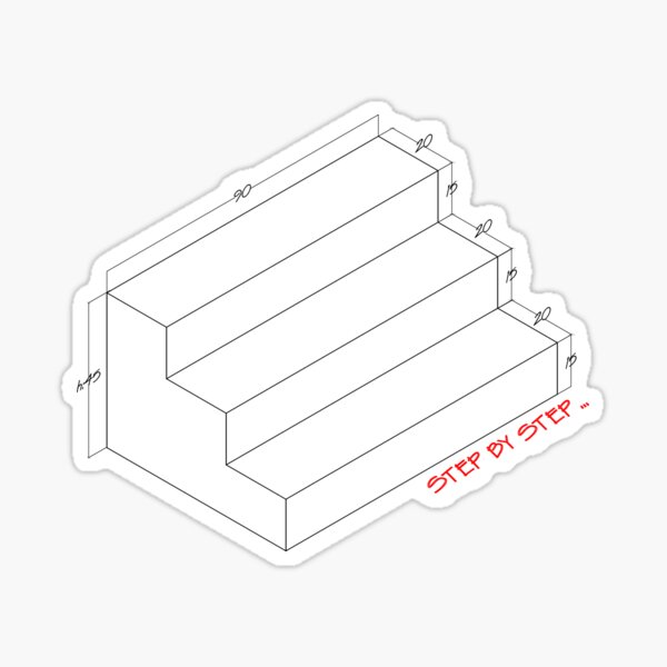 "DARK STEP BY STEP" Sticker for Sale by arch-and-magic | Redbubble