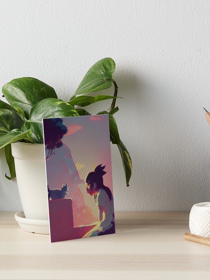 "Anime Cat 8-bit Pixel Art" Art Board Print for Sale by PixelDripped ...