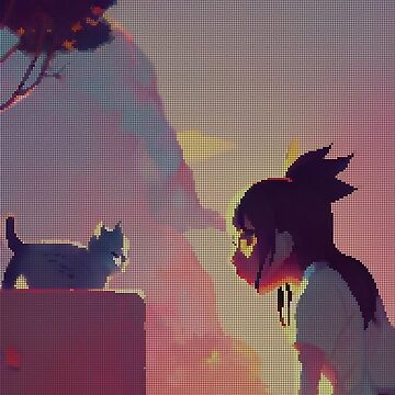 "Anime Cat 8-bit Pixel Art" Art Board Print for Sale by PixelDripped ...