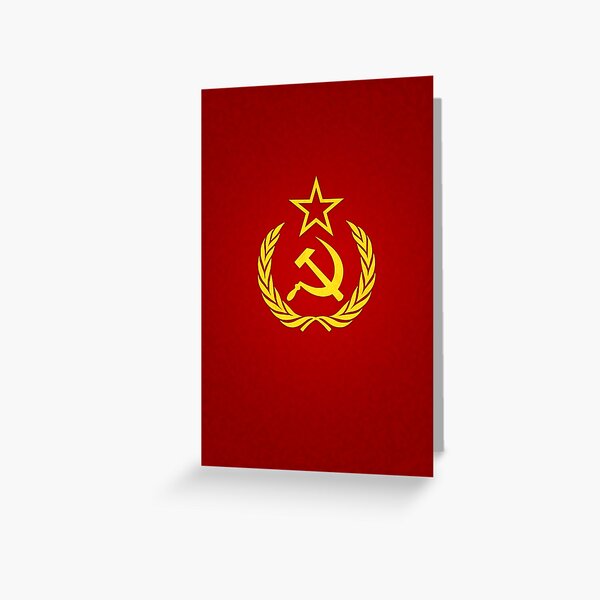 "Communist Flag Textured" Greeting Card by Chocodole | Redbubble