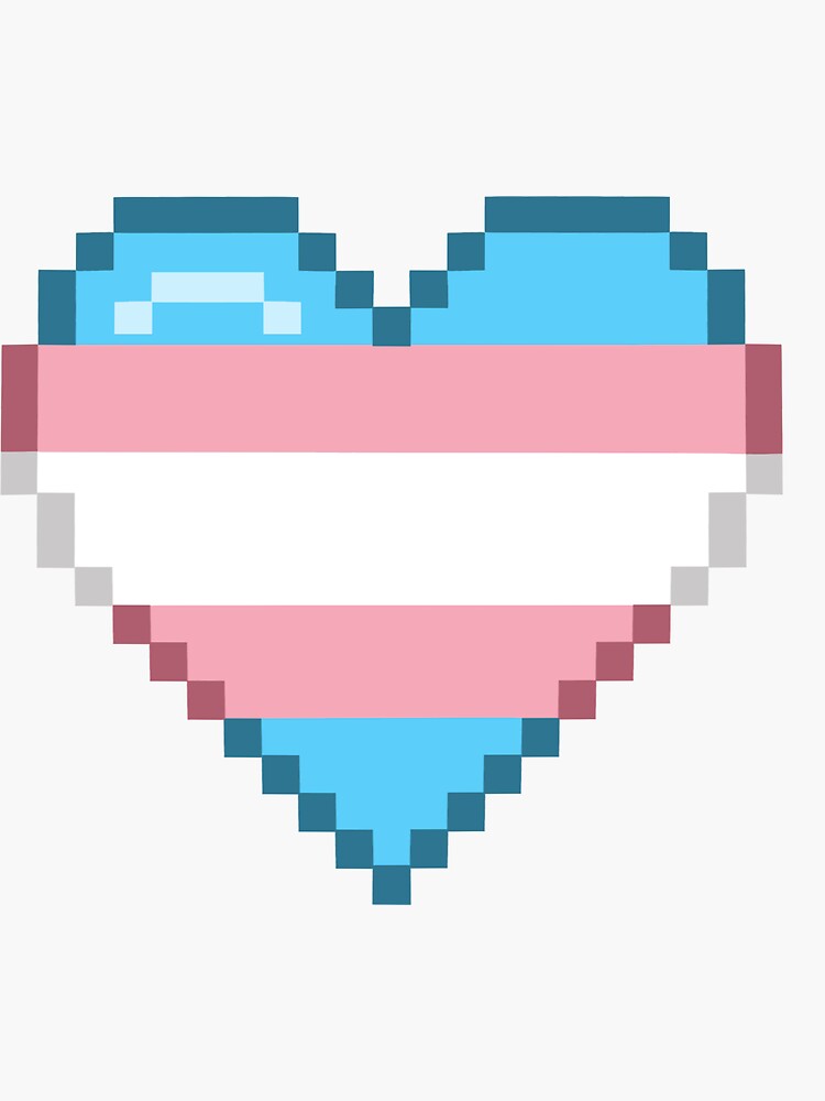 "Trans Pixel Heart" Sticker for Sale by pvppyguts | Redbubble
