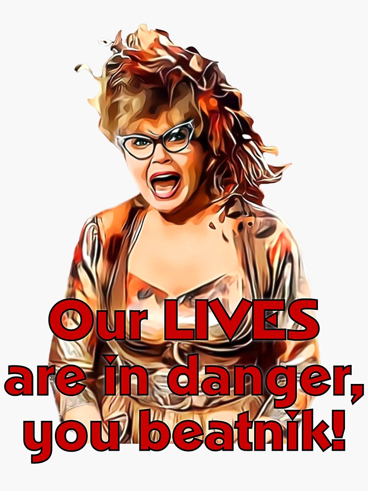 "Mrs. Peacock - You Beatnik!" Sticker for Sale by vincentmuller | Redbubble