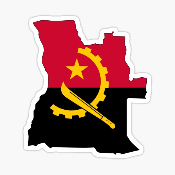 "Angola Flag Map Country" Sticker for Sale by soummuss | Redbubble