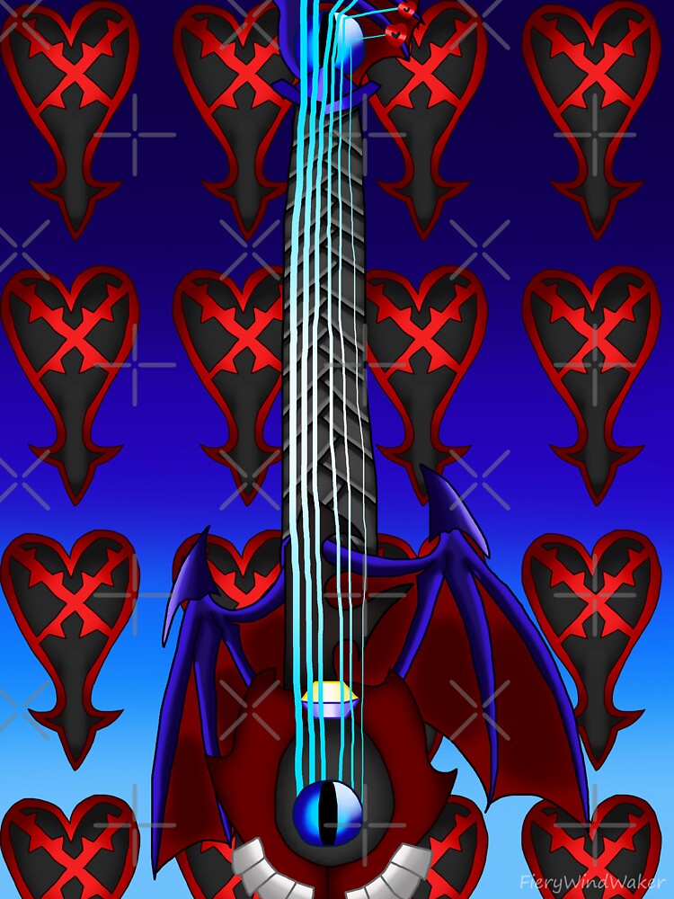 "Fusion Keyblade Guitar #70 - Dark Keyblade & Soul Eater" Sticker by ...