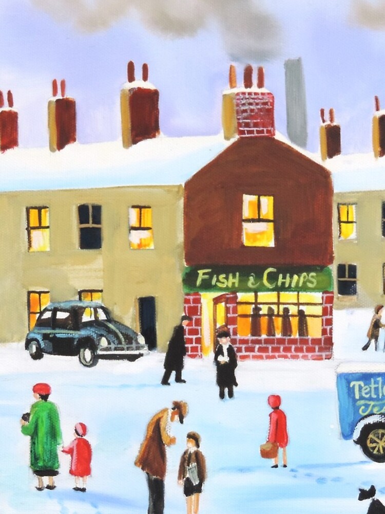 "Lowry inspired street scene in winter" iPhone Case for Sale by ...