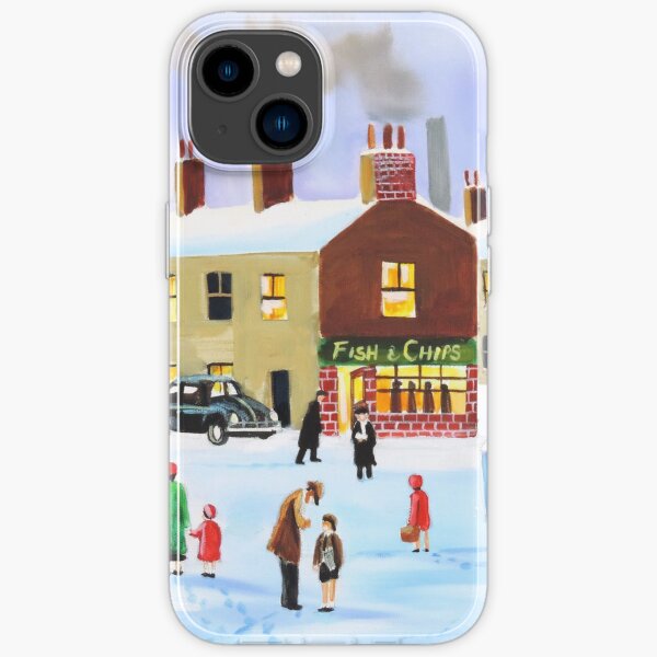"Lowry inspired street scene in winter" iPhone Case for Sale by ...