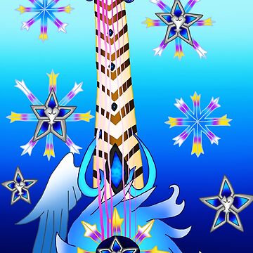 "Fusion Keyblade Guitar #77 - Oathkeeper & Brightcrest" Sticker for ...