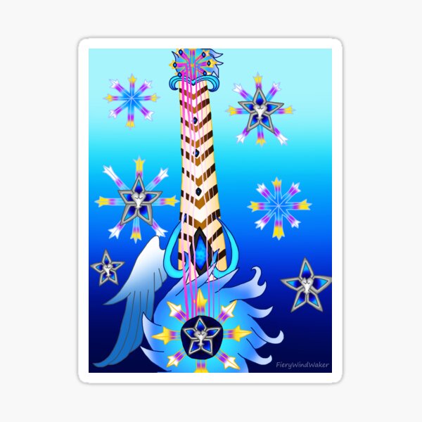 "Fusion Keyblade Guitar #77 - Oathkeeper & Brightcrest" Sticker for ...