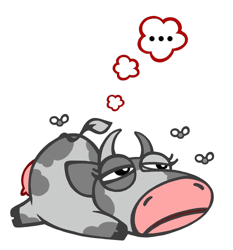 "bored cow" by eduardo berazaluce | Redbubble