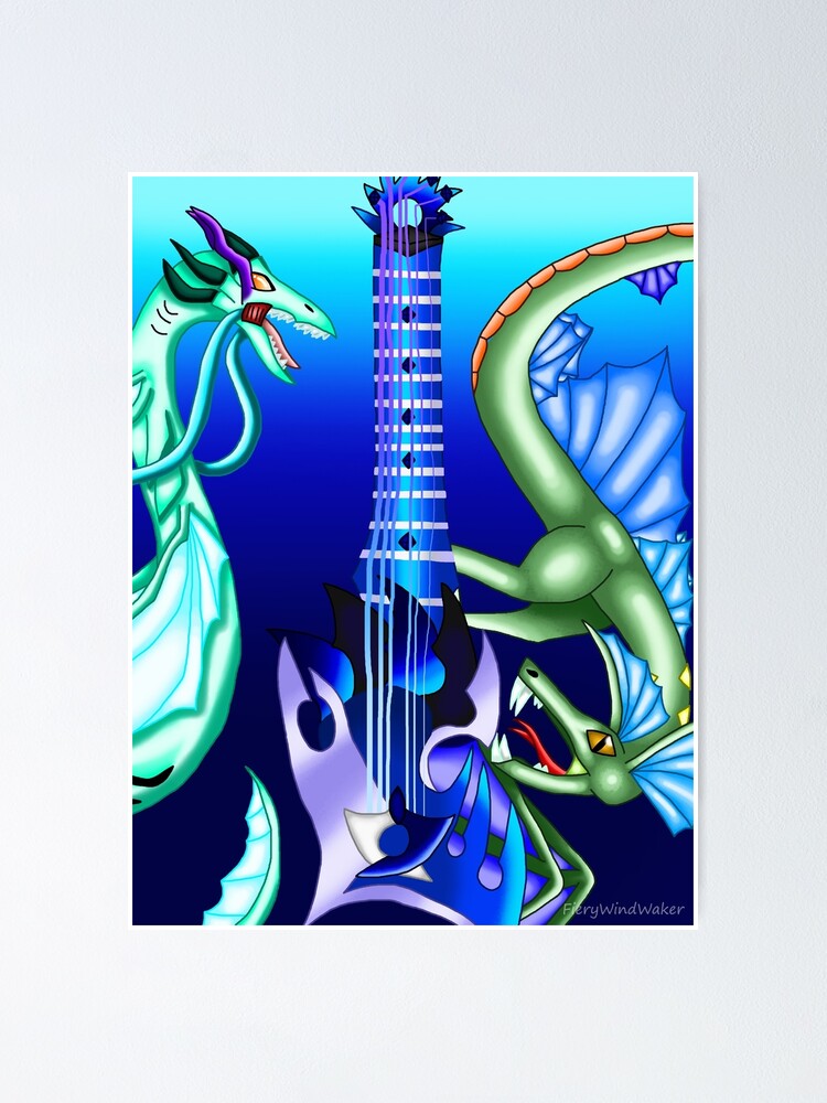 "Fusion Keyblade Guitar #80 - Leviathan & Abyssal Tide" Poster by ...