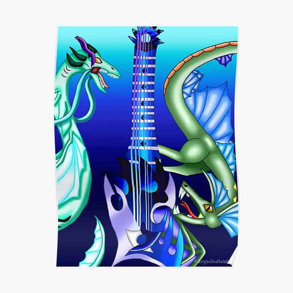 "Fusion Keyblade Guitar #80 - Leviathan & Abyssal Tide" Poster by ...