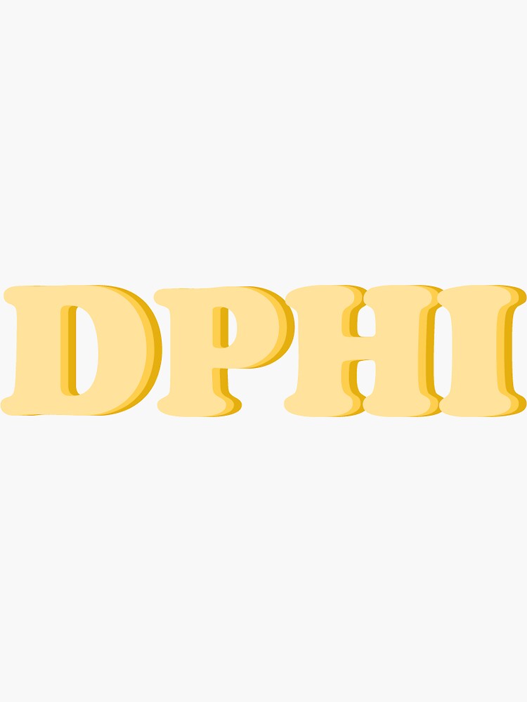 "Yellow 3 toned Dphi" Sticker for Sale by stewartk2020 | Redbubble