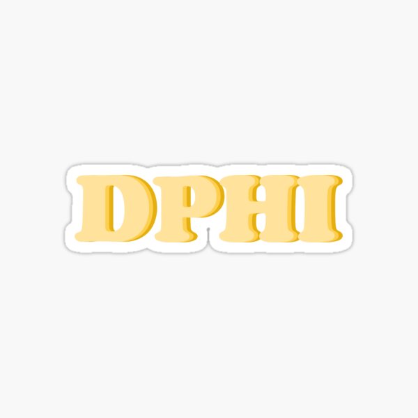 "Yellow 3 toned Dphi" Sticker for Sale by stewartk2020 | Redbubble