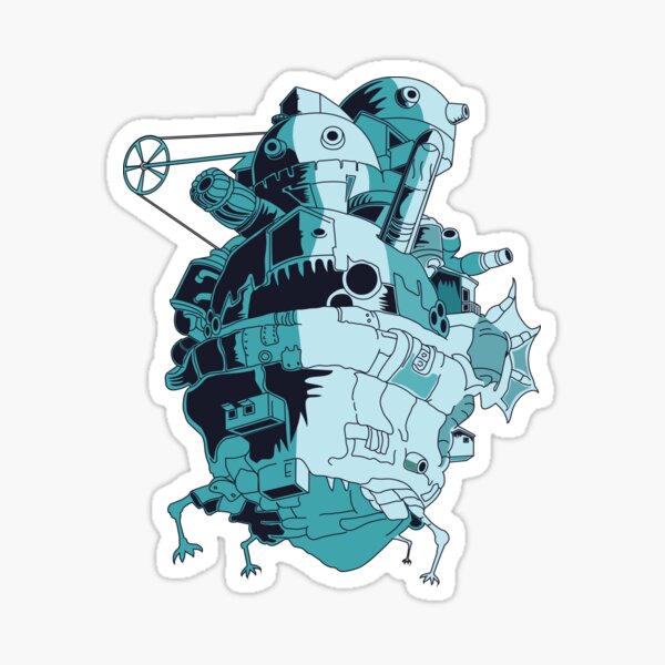 "Moving Castle " Sticker for Sale by iilustra | Redbubble