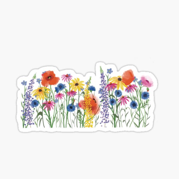 "Wild Beauty: Stunning Wildflower" Sticker for Sale by esw22 | Redbubble