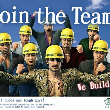 "Majima Construction Advertisement Poster" Sticker for Sale by ...