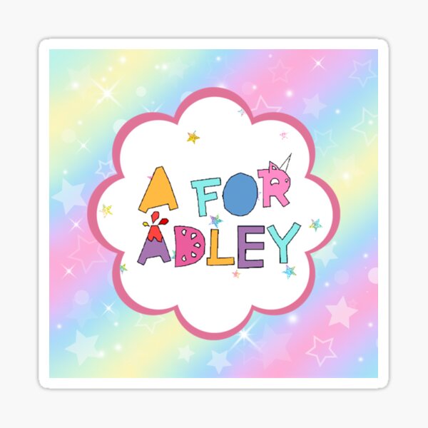 "A for Adley, birthday gift for girls." Sticker for Sale by ...
