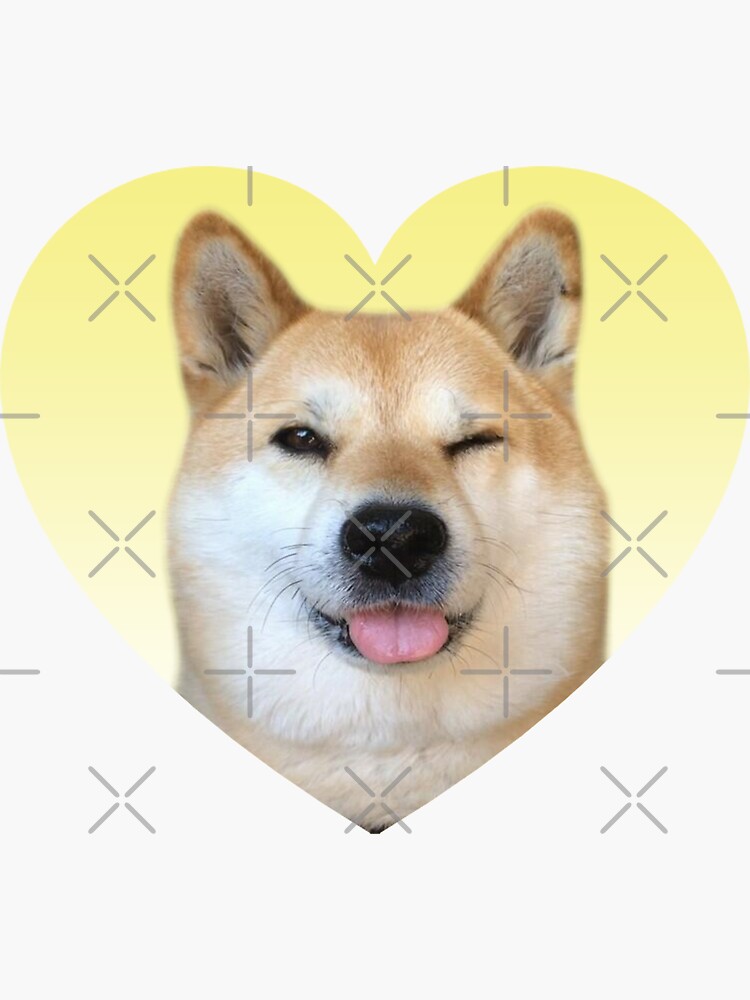 "Doggo Stickers: Winky Mlem" Sticker by Elisecv | Redbubble