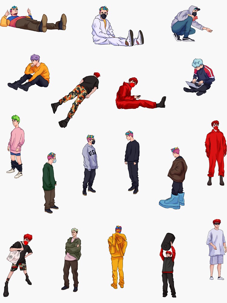 "*large size recommended* sticker pack no. 1 !" Sticker for Sale by ...