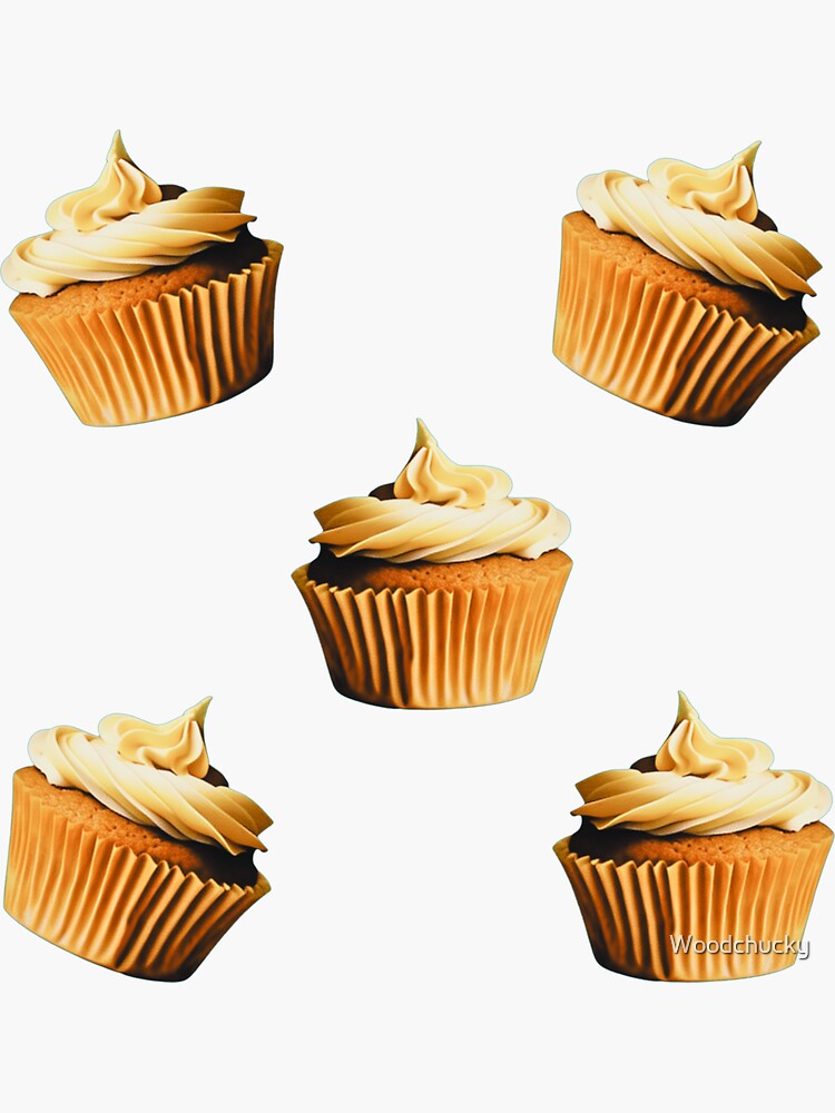 "Pretty little vanilla caramel cupcakes" Sticker for Sale by Woodchucky ...