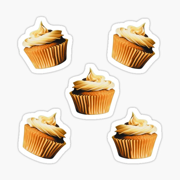 "Pretty little vanilla caramel cupcakes" Sticker for Sale by Woodchucky ...