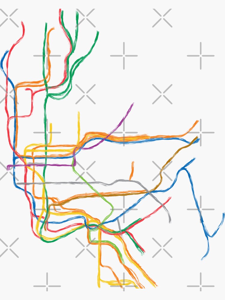 "NYC Subway Map" Sticker for Sale by West Sanders | Redbubble